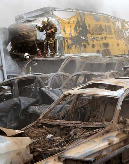 Inferno auf der A 19: Massenunfall im Sandsturm | Abendzeitung München