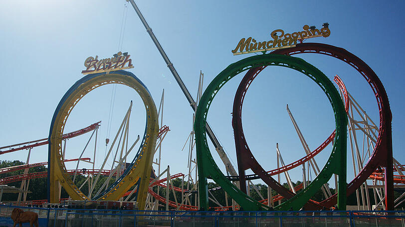 Wiesn-Baustelle: Bilder - So entsteht der Olympia-Looping auf dem ...