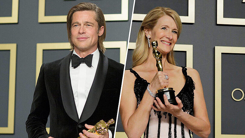 Oscars 2020: Brad Pitt und Laura Dern triumphieren als Nebendarsteller ...