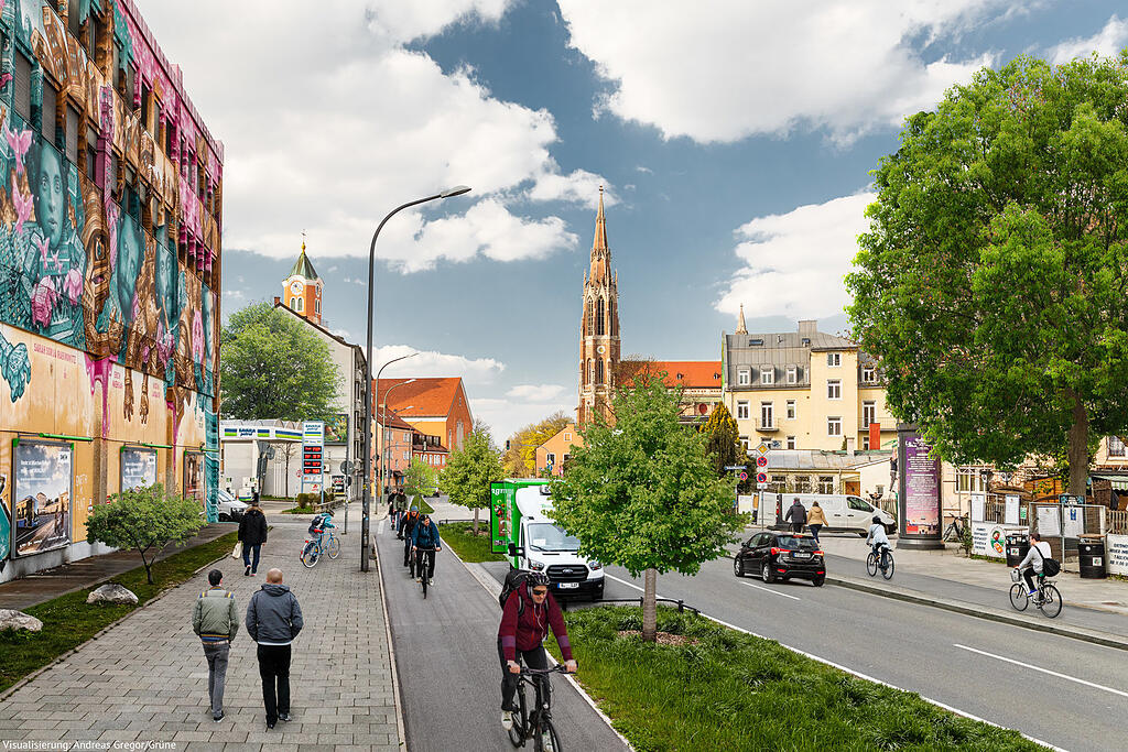 München: Der Giesinger Berg bekommt einen Pop-up-Radweg | Abendzeitung ...