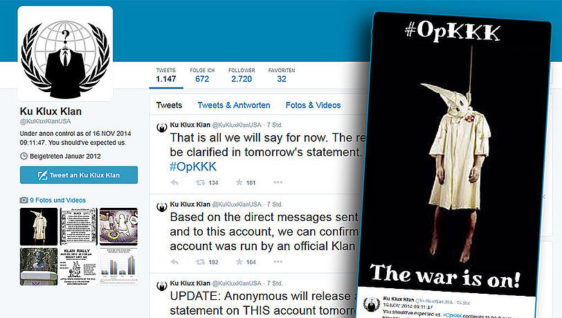 Anonymous haben Twitter des Ku Klux Klan gehackt | Abendzeitung München