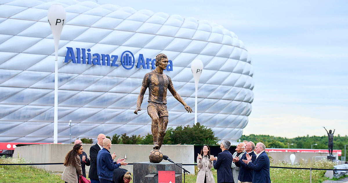 Franz-Beckenbauer-Statue an der Allianz Arena eingeweiht | Abendzeitung ...